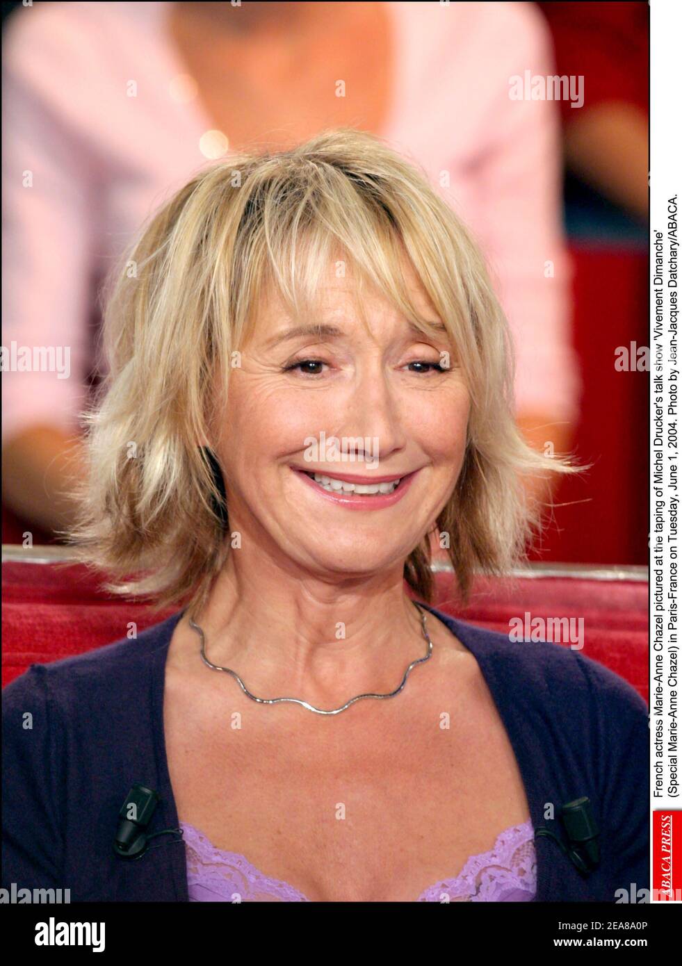 French actress Marie-Anne Chazel pictured at the taping of Michel ...