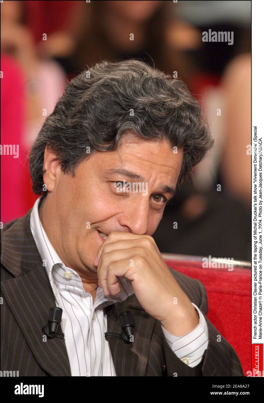 French actor Christian Clavier pictured at the taping of Michel Drucker ...
