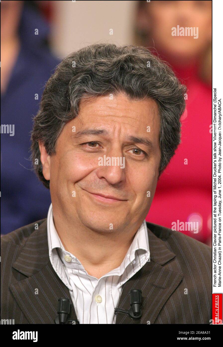 French actor Christian Clavier pictured at the taping of Michel Drucker ...