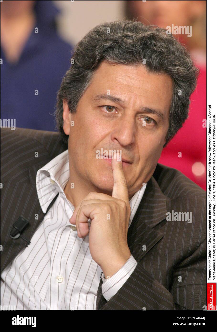 French actor Christian Clavier pictured at the taping of Michel Drucker ...