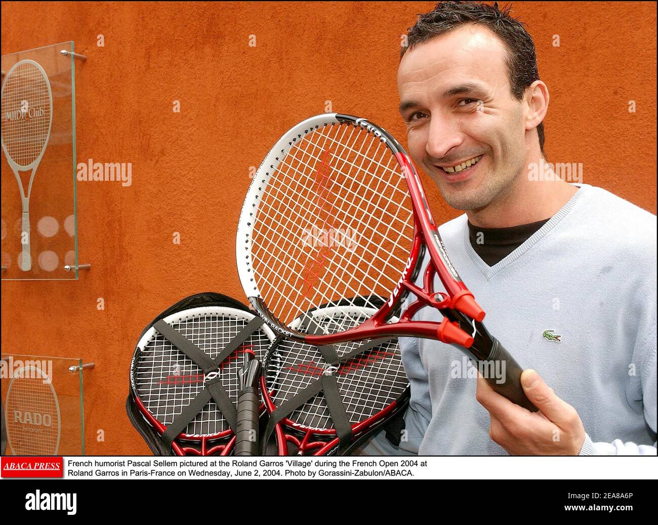 French humorist Pascal Sellem pictured at the Roland Garros 'Village' during the French Open ...