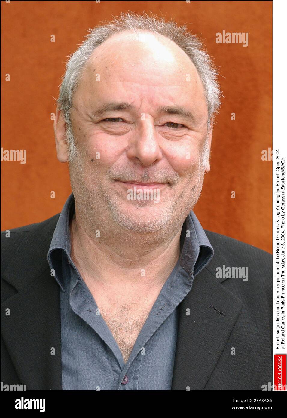 French singer Maxime Leforestier pictured at the Roland Garros 'Village ...