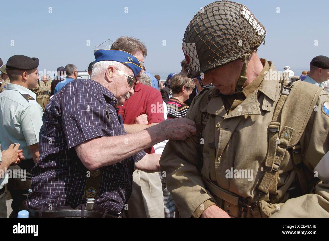 D-Day veterans of the 29th Infantry Division attend a ceremony at ...
