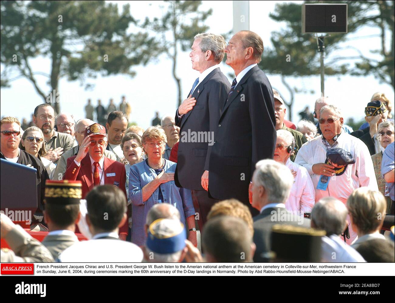 French President Jacques Chirac and U.S. President George W. Bush ...