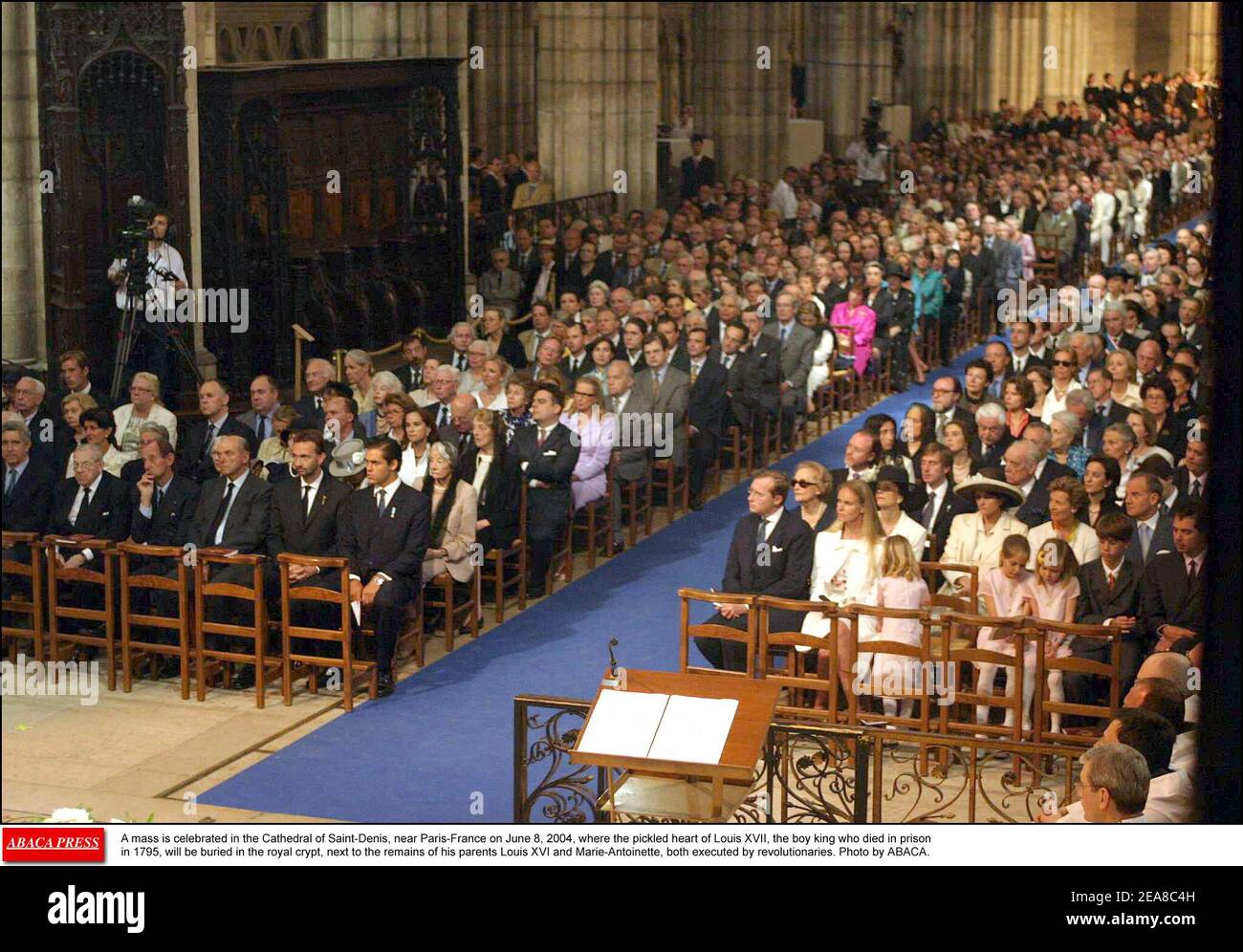 A mass is celebrated in the Cathedral of Saint-Denis, near Paris-France ...