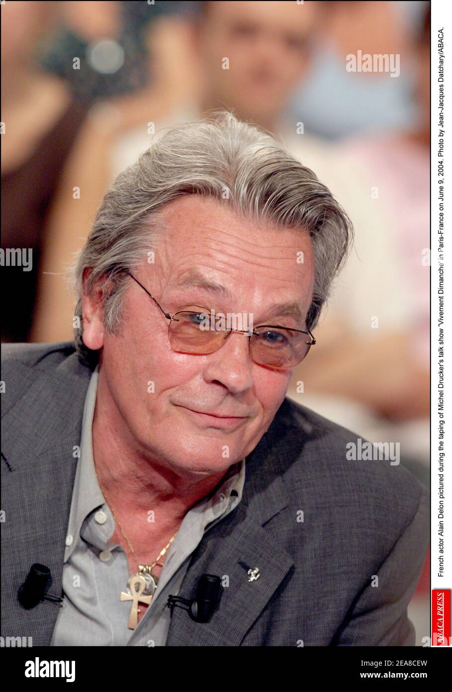 French actor Alain Delon pictured during the taping of Michel Drucker's ...