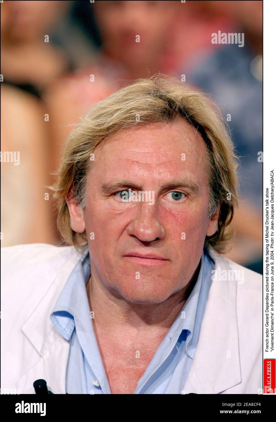 French actor Gerard Depardieu pictured during the taping of Michel ...