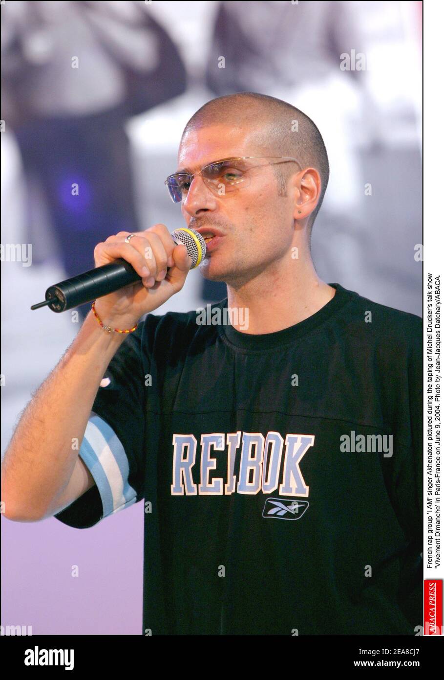 French rap group 'I AM' singer Akhenaton pictured during the taping of ...