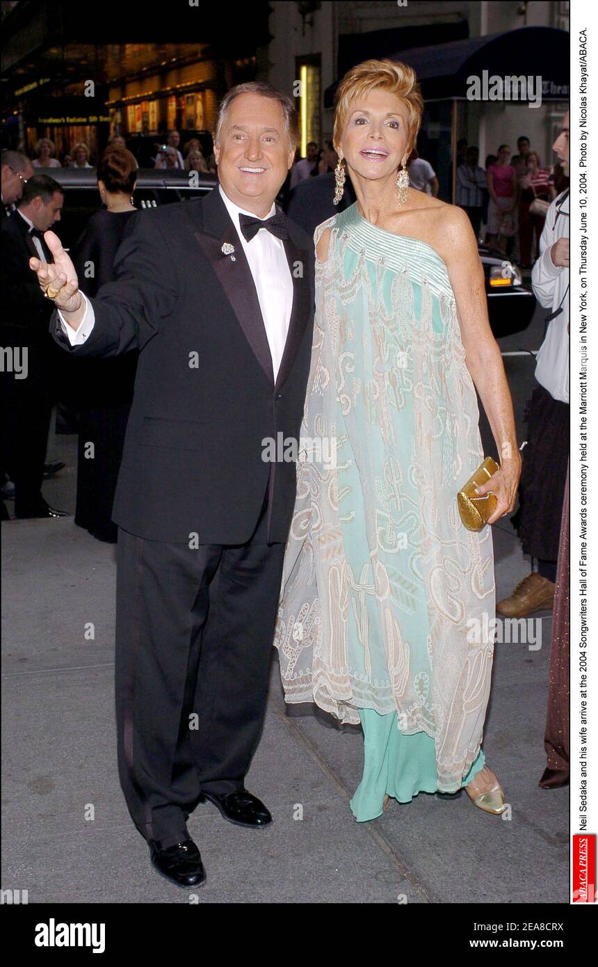 Neil Sedaka and his wife arrive at the 2004 Songwriters Hall of Fame ...