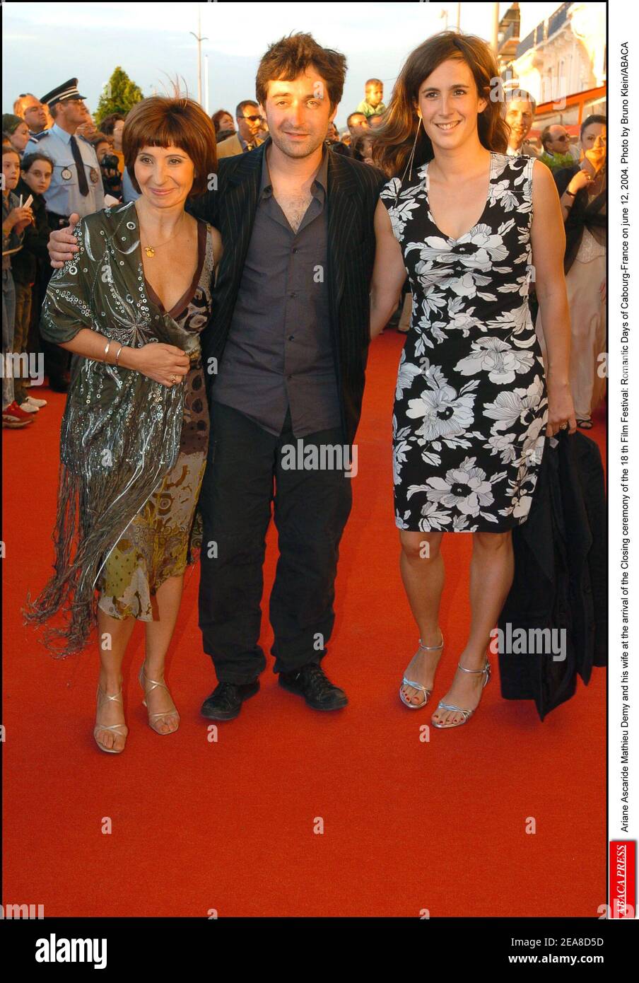 Ariane Ascaride, Mathieu Demy and his wife at the arrival of the ...