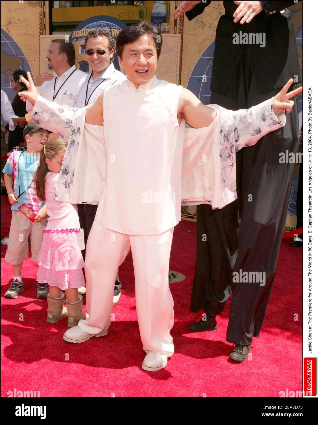 Jacky Chan at the Premiere of the film Around The World in 80 Days, El ...