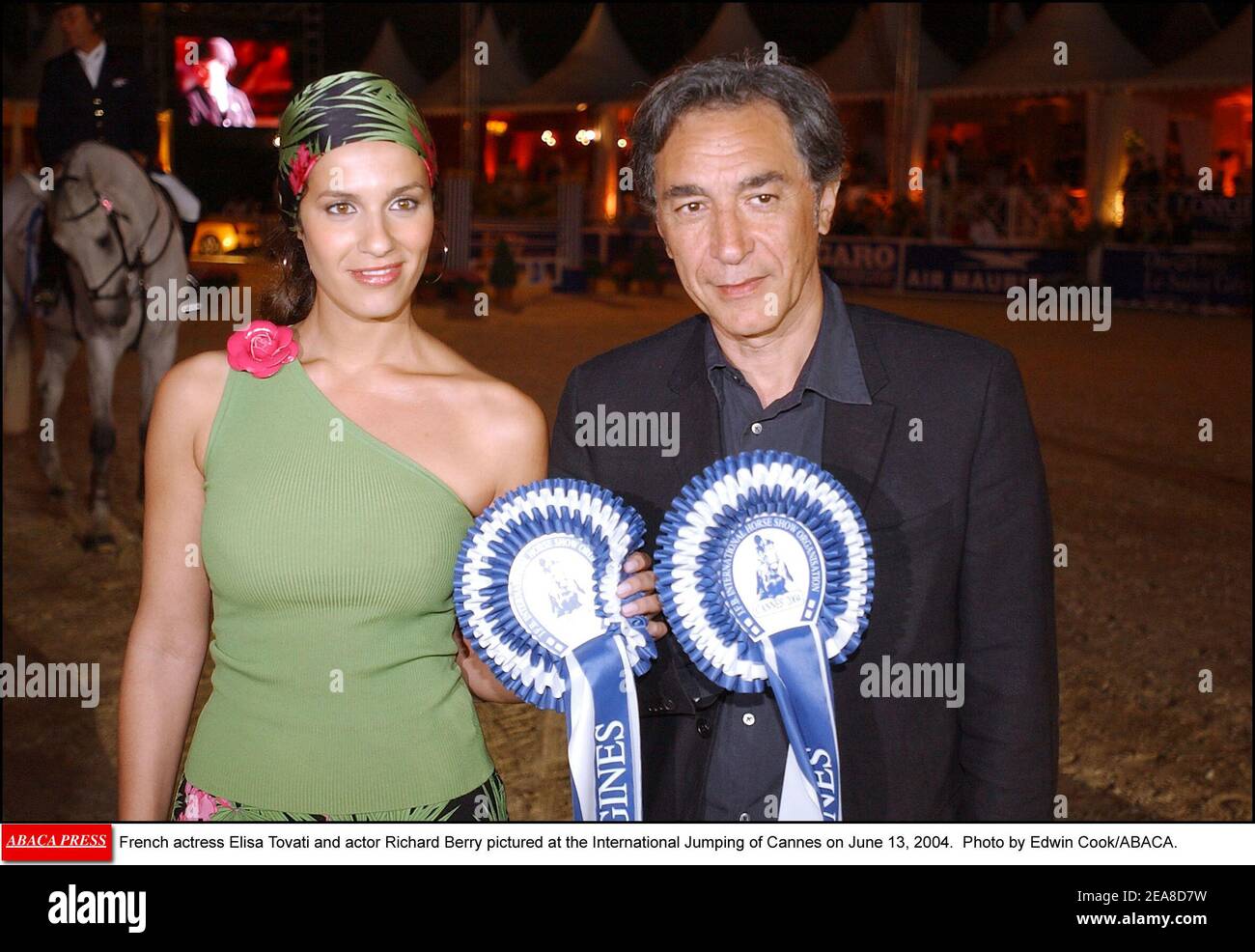 French actress Elisa Tovati and actor Richard Berry pictured at the ...