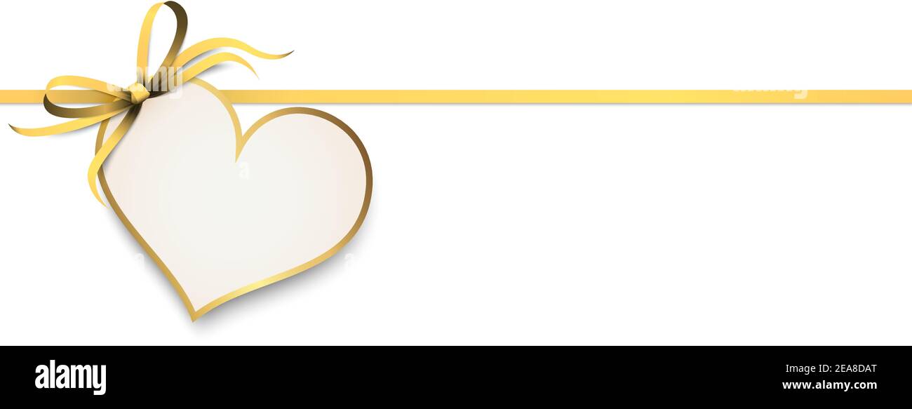 EPS 10 vector illustration of gold colored ribbon bow and gift band ...