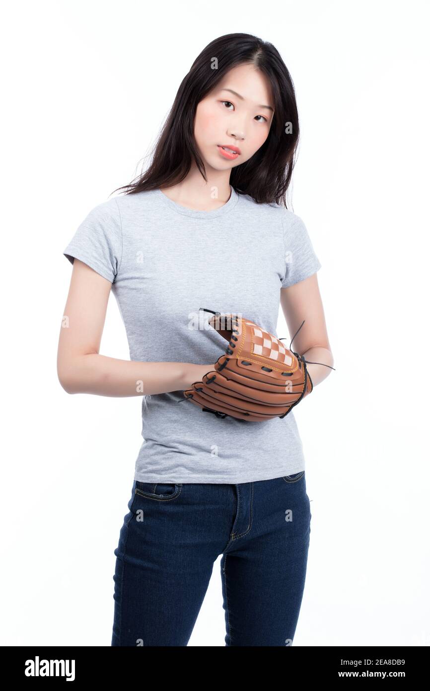 Female japanese baseball player hi-res stock photography and images - Alamy