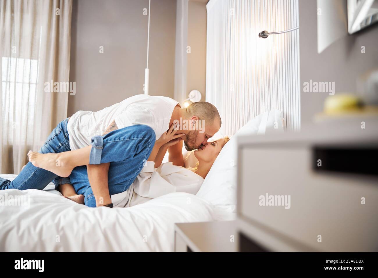 Bearded man giving two hi-res stock photography and images - Alamy