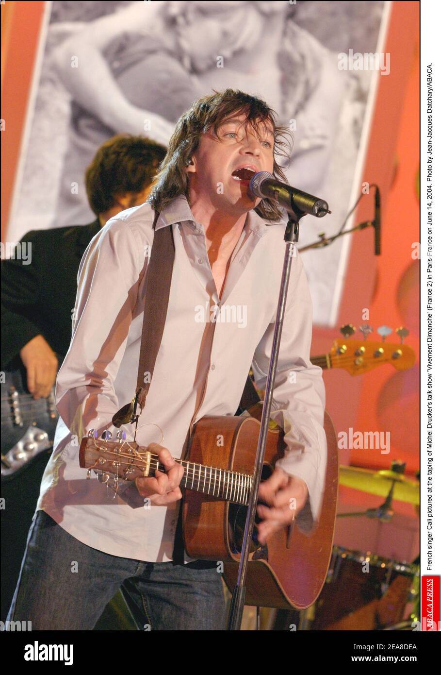 French singer Cali pictured at the taping of Michel Drucker's talk show ...