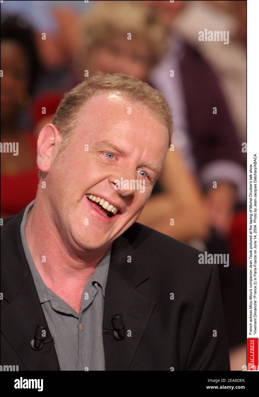 French actress Miou-Miou's companion Jean Teule pictured at the taping ...