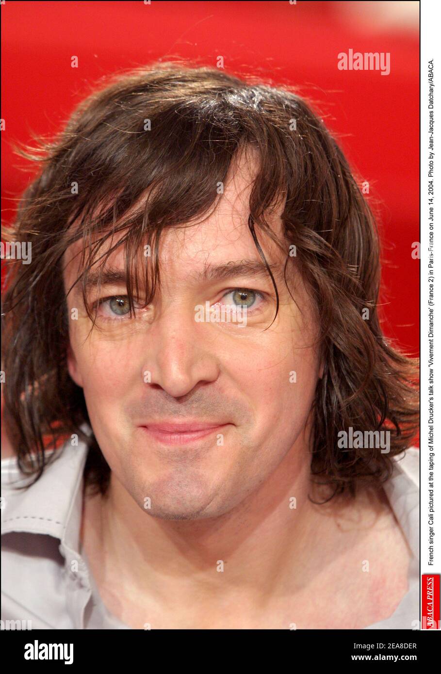 French singer Cali pictured at the taping of Michel Drucker's talk show ...