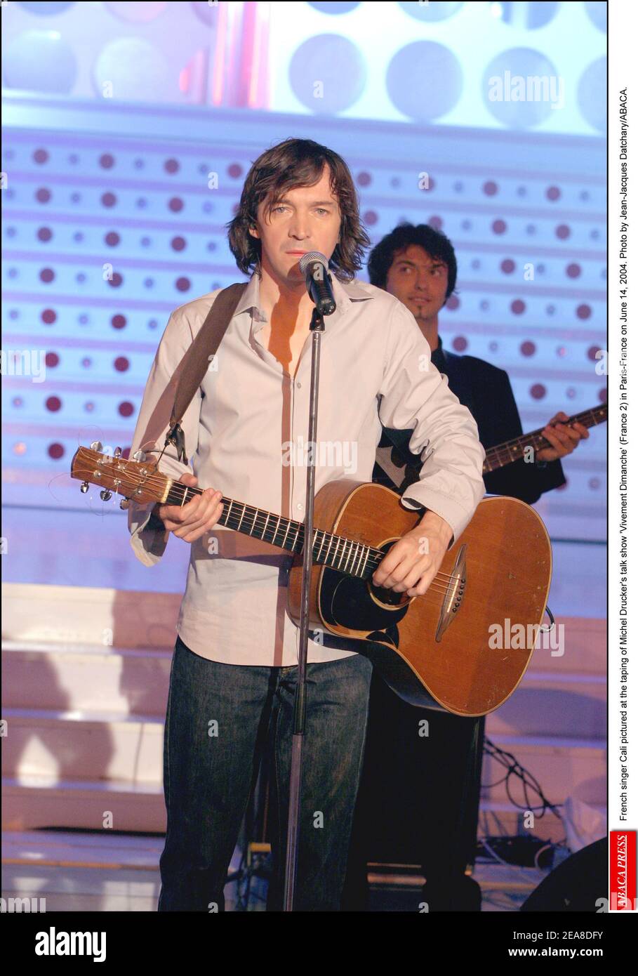 French singer Cali pictured at the taping of Michel Drucker's talk show ...