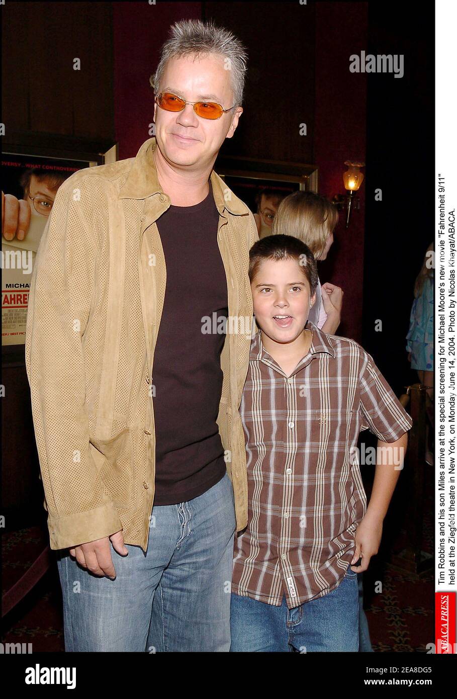 Tim Robbins and his son Miles arrive at the special screening for ...