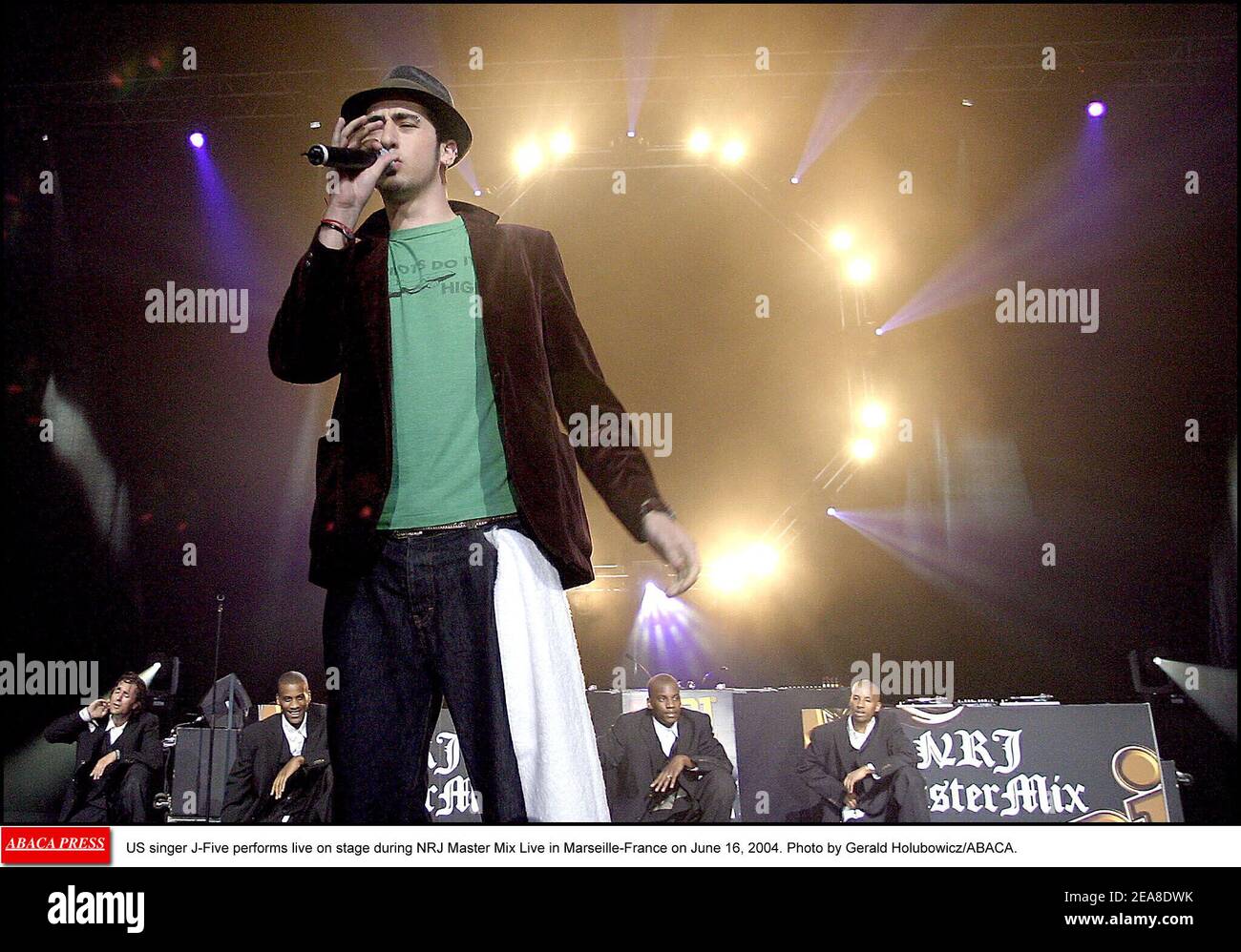 US singer J-Five performs live on stage during NRJ Master Mix Live in ...