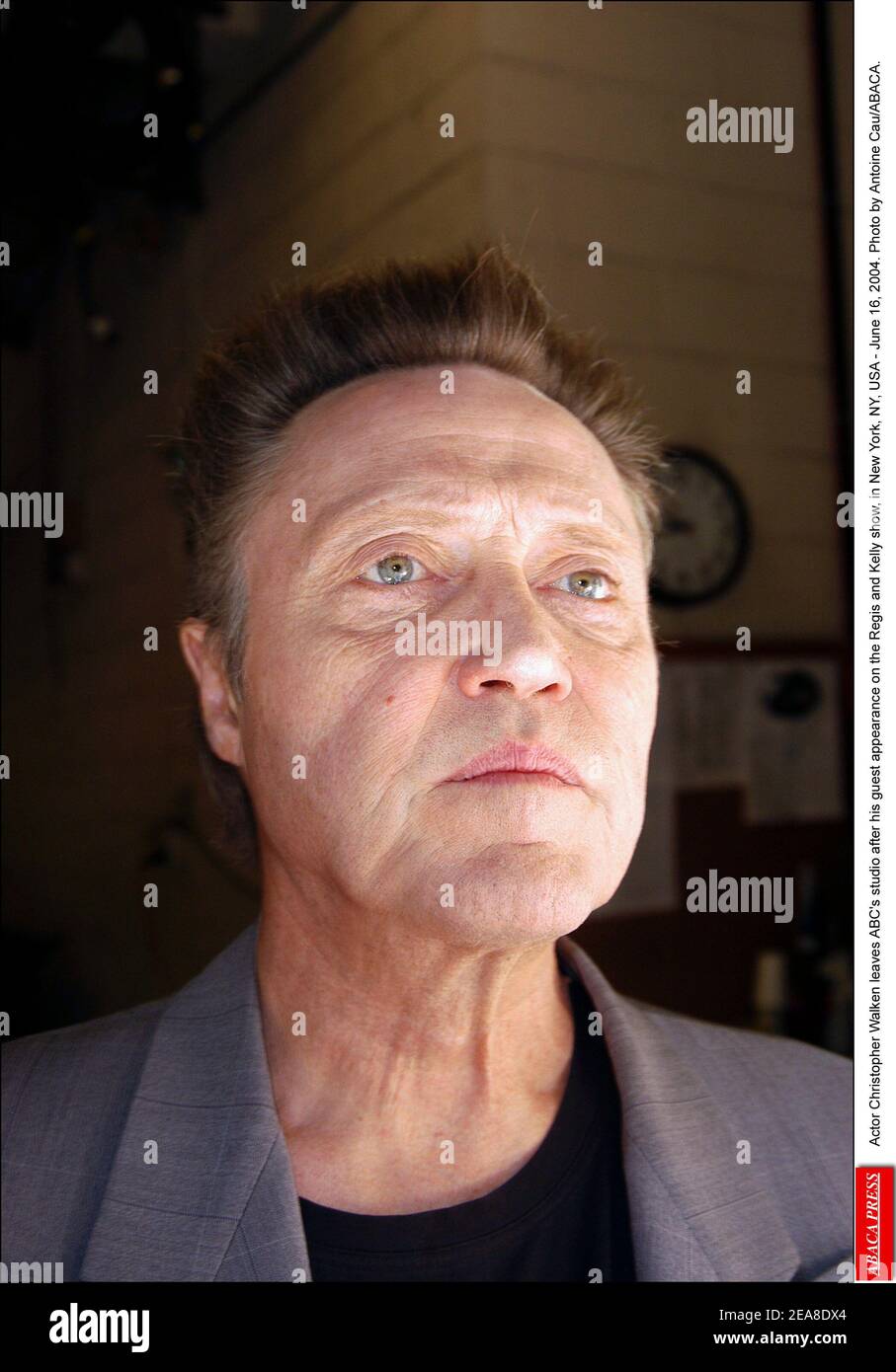 Actor Christopher Walken leaves ABC's studio after his guest appearance ...