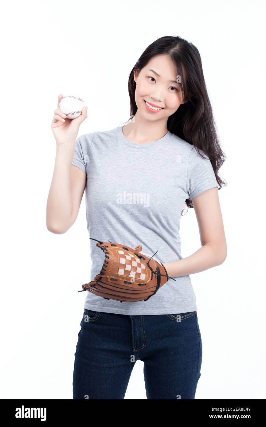 Female japanese baseball player hi-res stock photography and images - Alamy