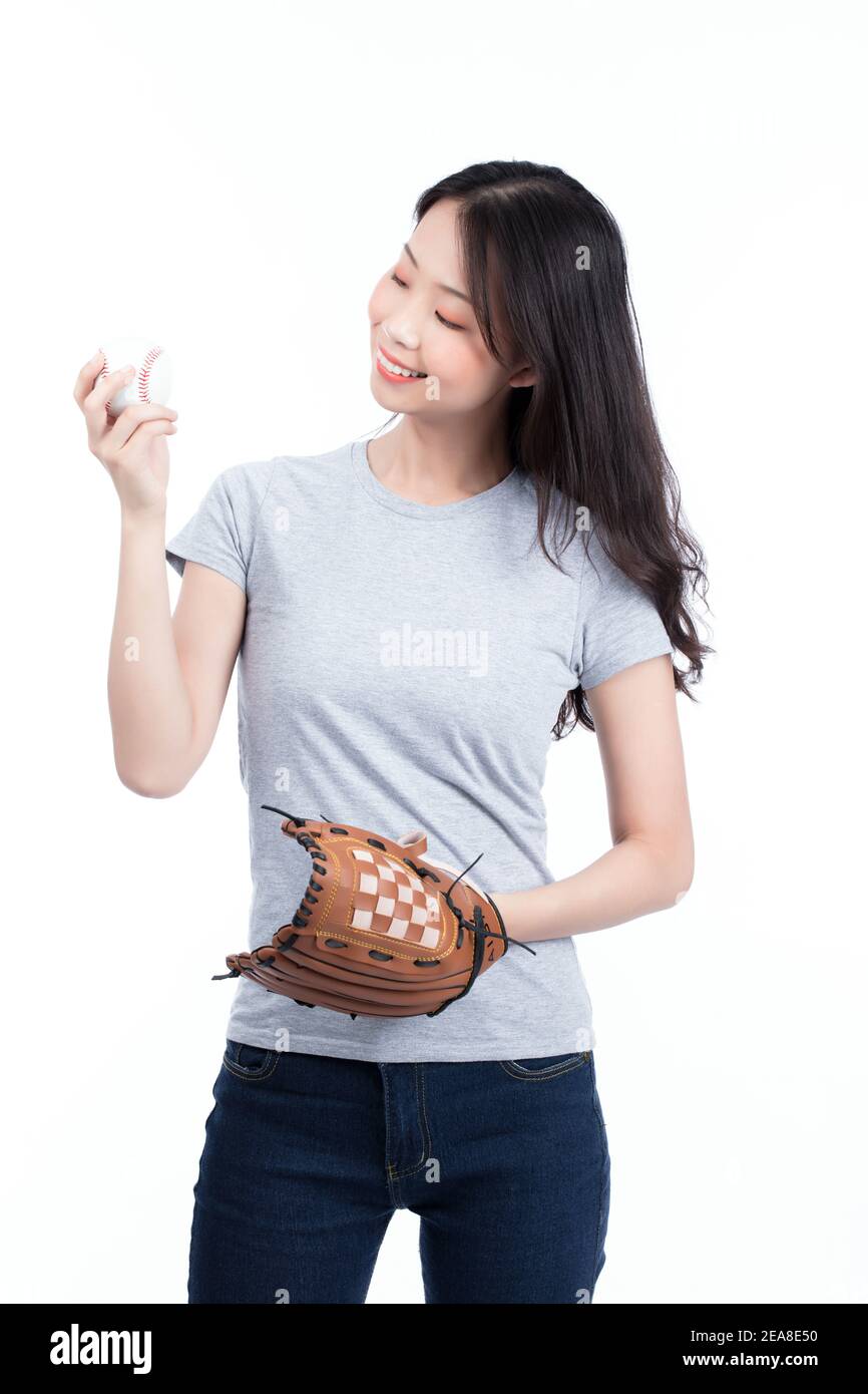 Female japanese baseball player hi-res stock photography and images - Alamy