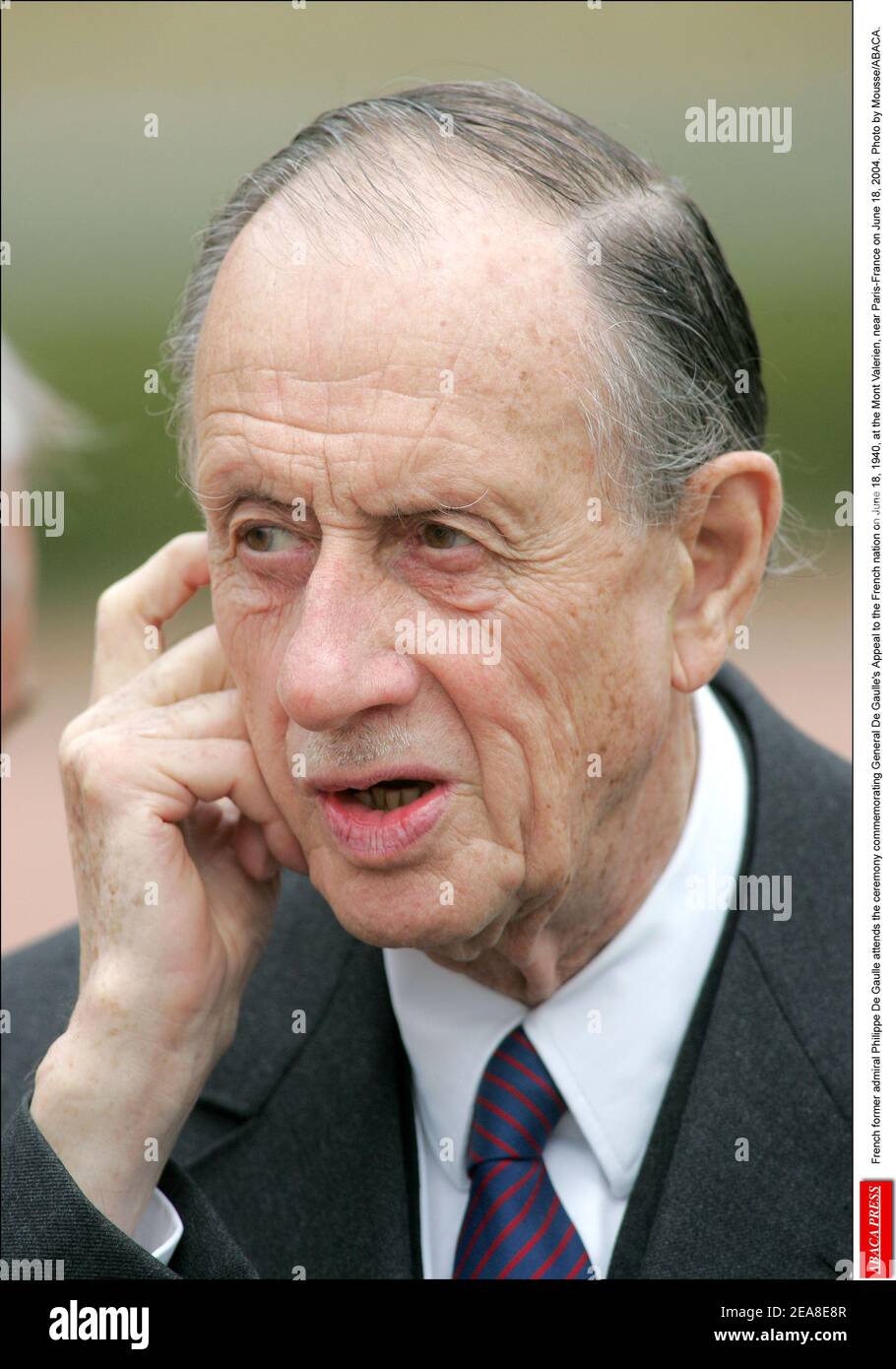 French former admiral Philippe De Gaulle attends the ceremony ...