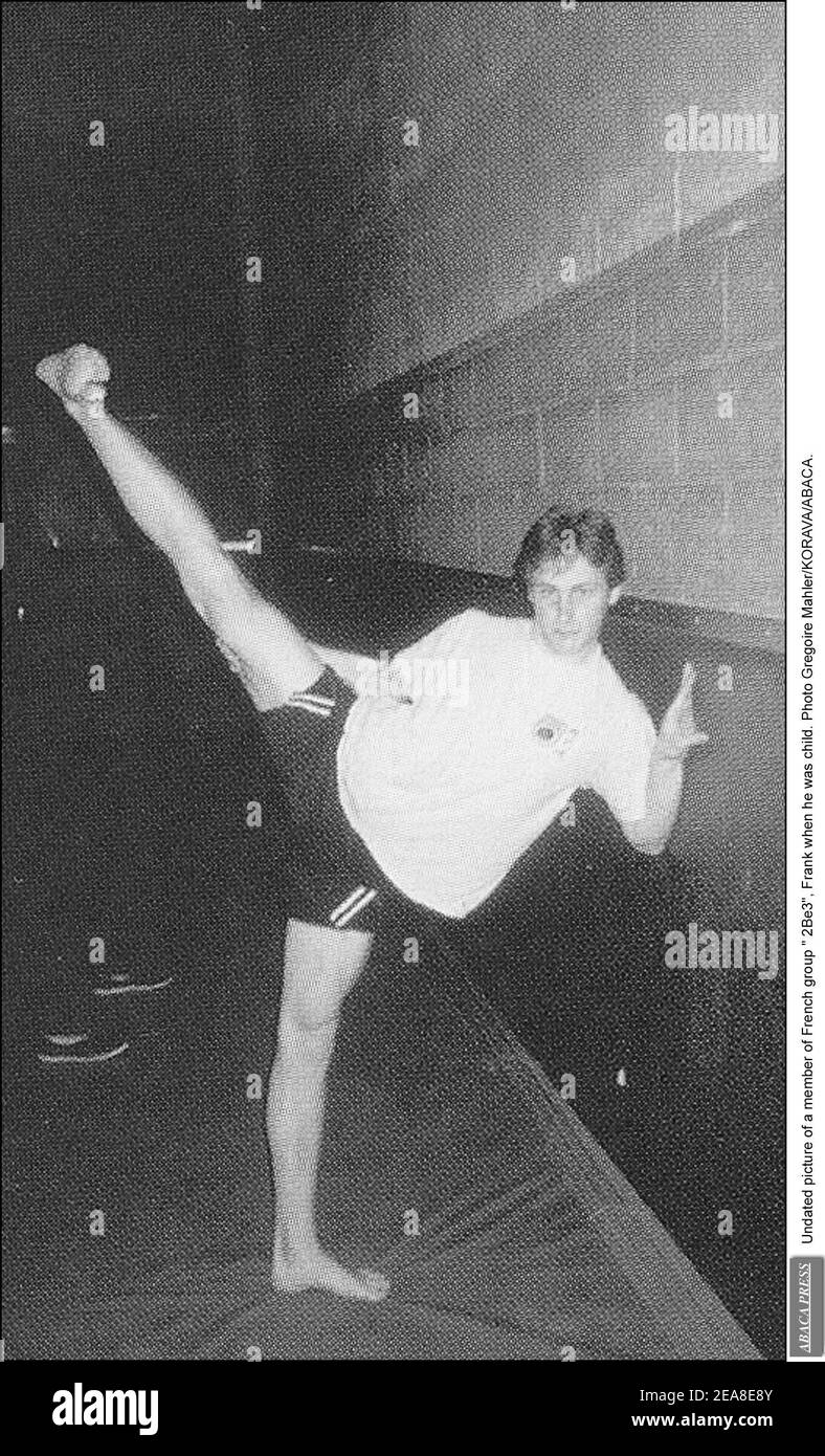 Undated picture of a member of French group - 2Be3-, Frank when he was ...