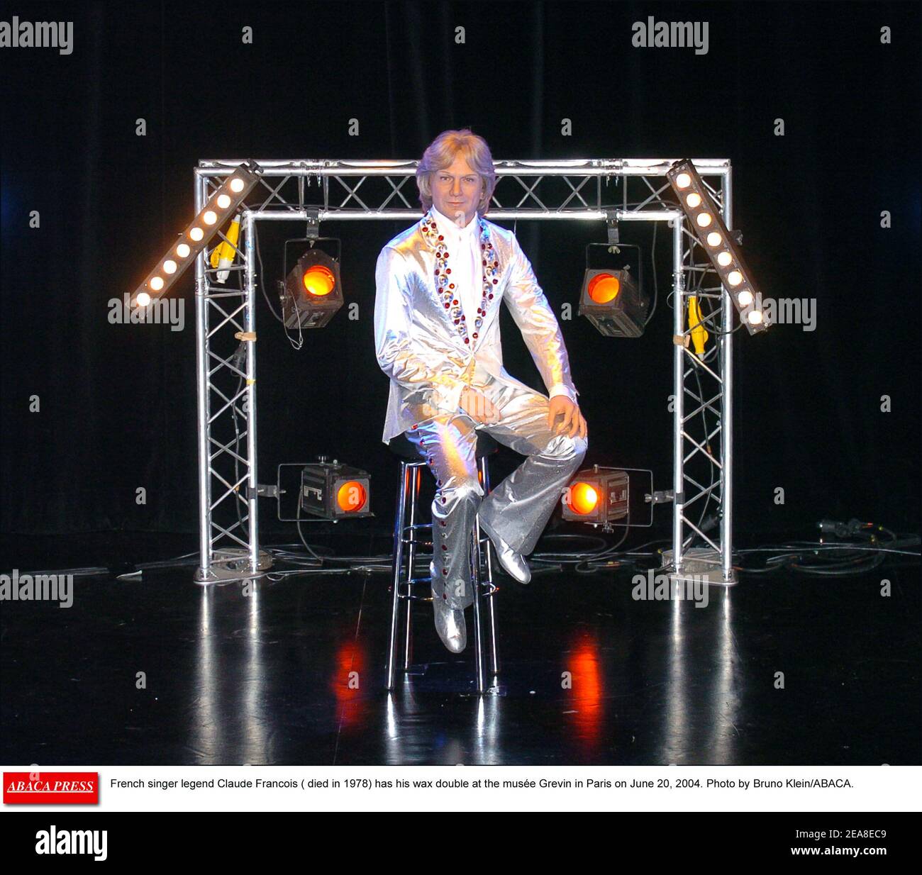 French singer legend Claude Francois ( died in 1978) has his wax double ...