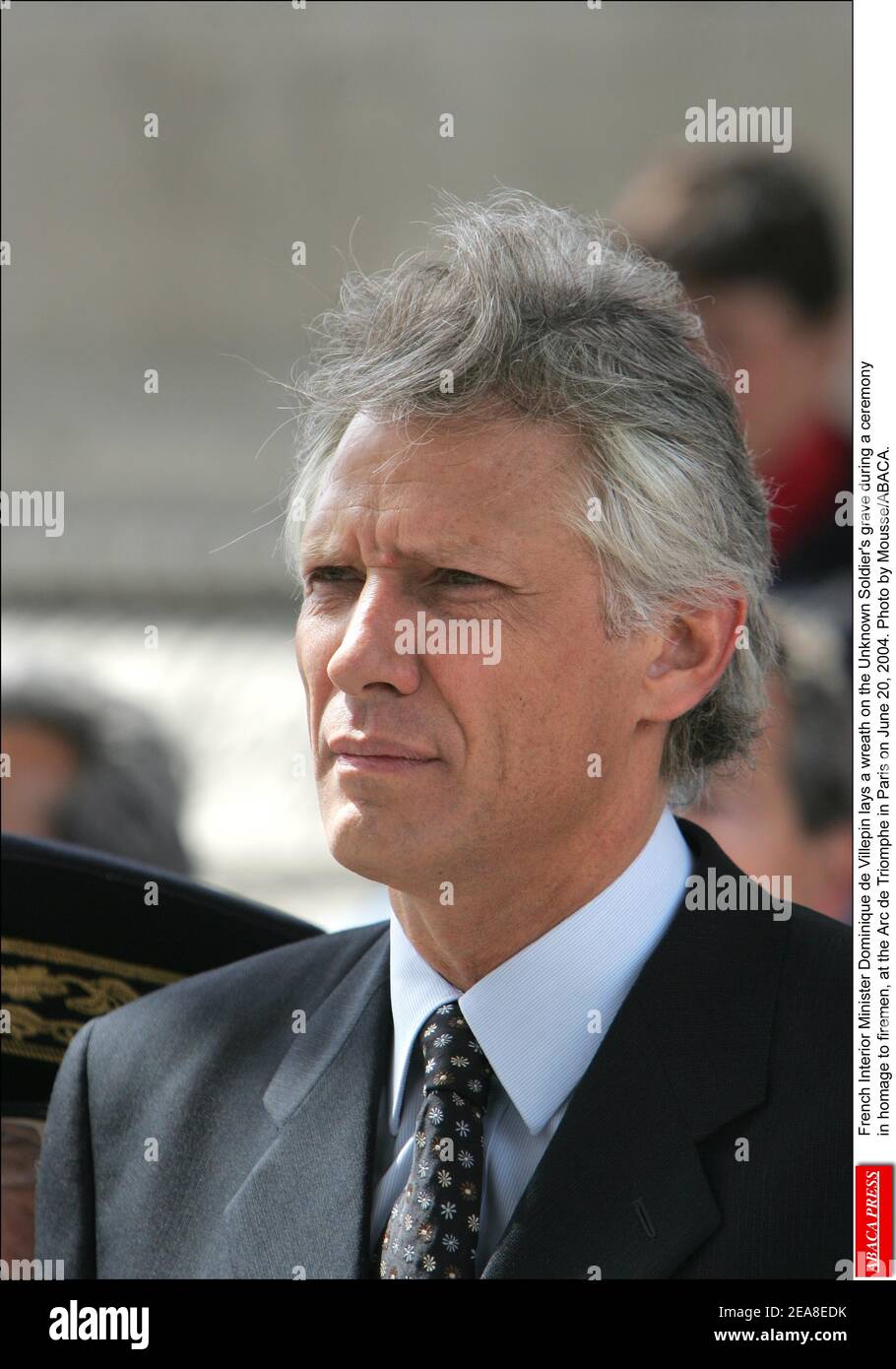 French Interior Minister Dominique de Villepin lays a wreath on the ...