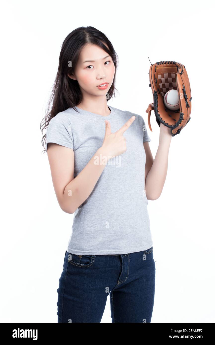 Female japanese baseball player hi-res stock photography and images - Alamy