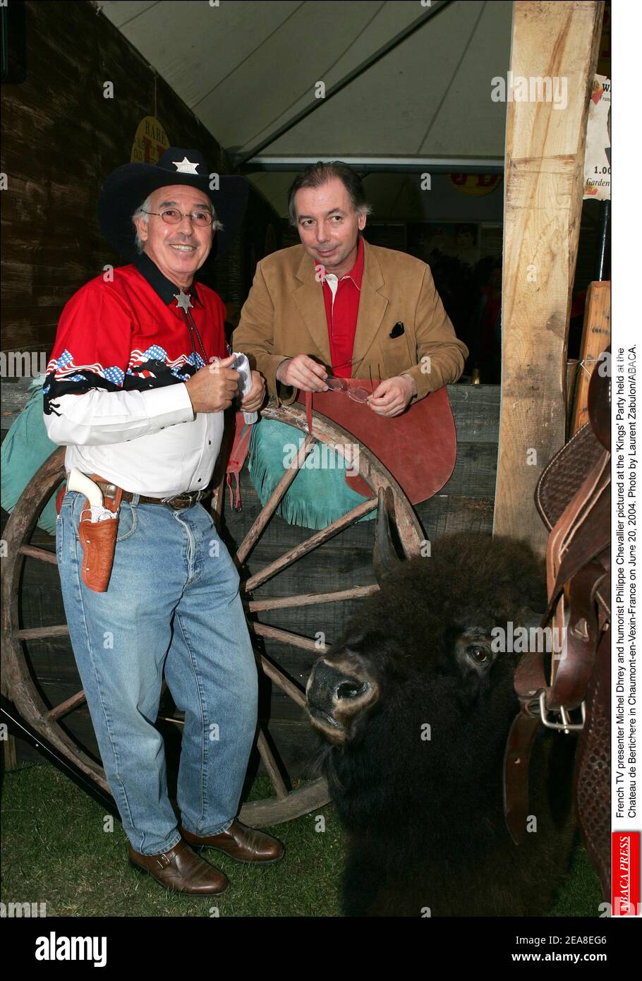 French TV presenter Michel Dhrey and humorist Philippe Chevallier ...