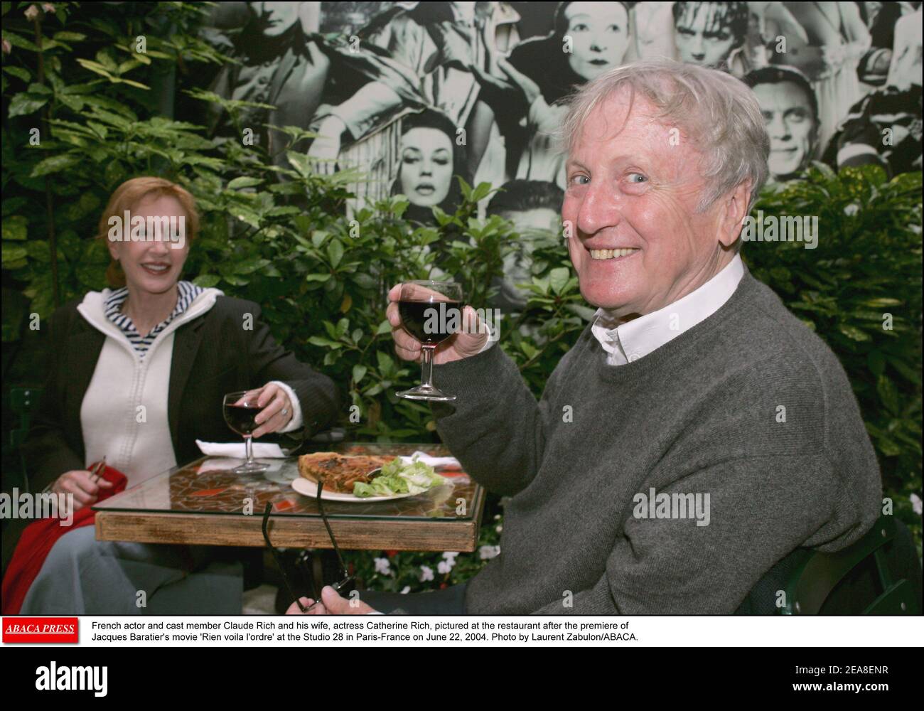 French actor and cast member Claude Rich and his wife, actress ...