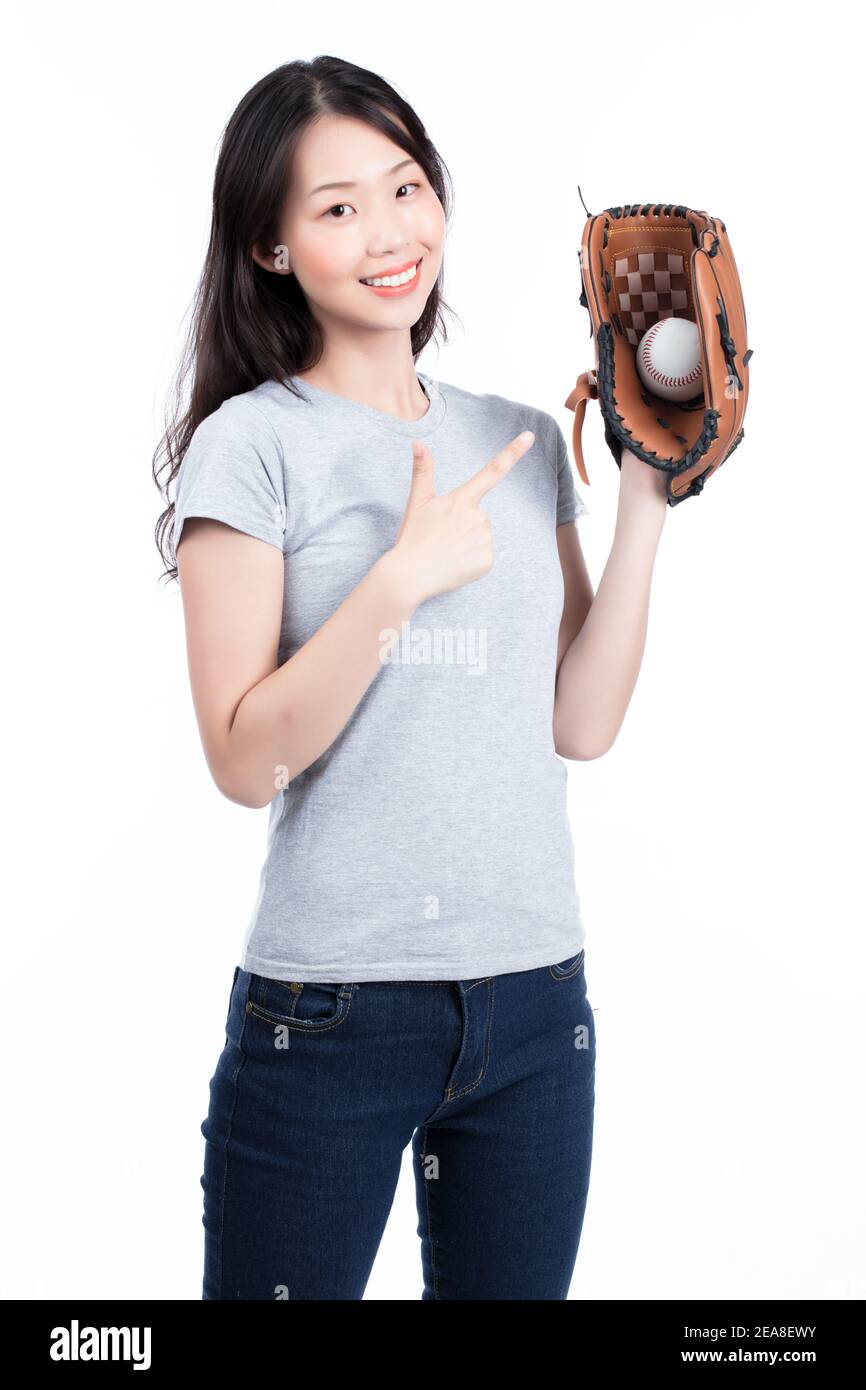 Female japanese baseball player hi-res stock photography and images - Alamy