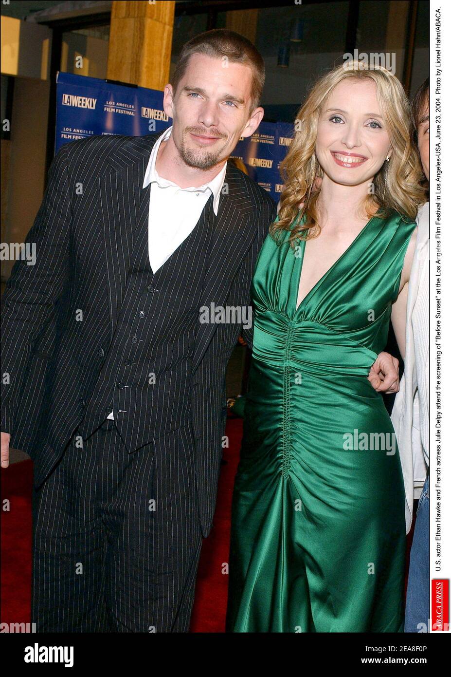 U.S. actor Ethan Hawkee and French actress Julie Delpy attend the ...