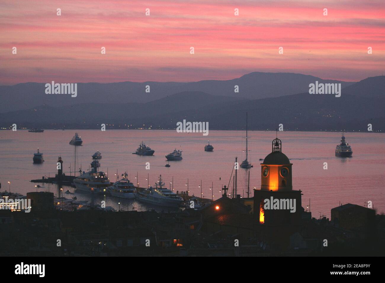 General view of Saint-Tropez-France on June 26, 2004. Photo by ABACA ...
