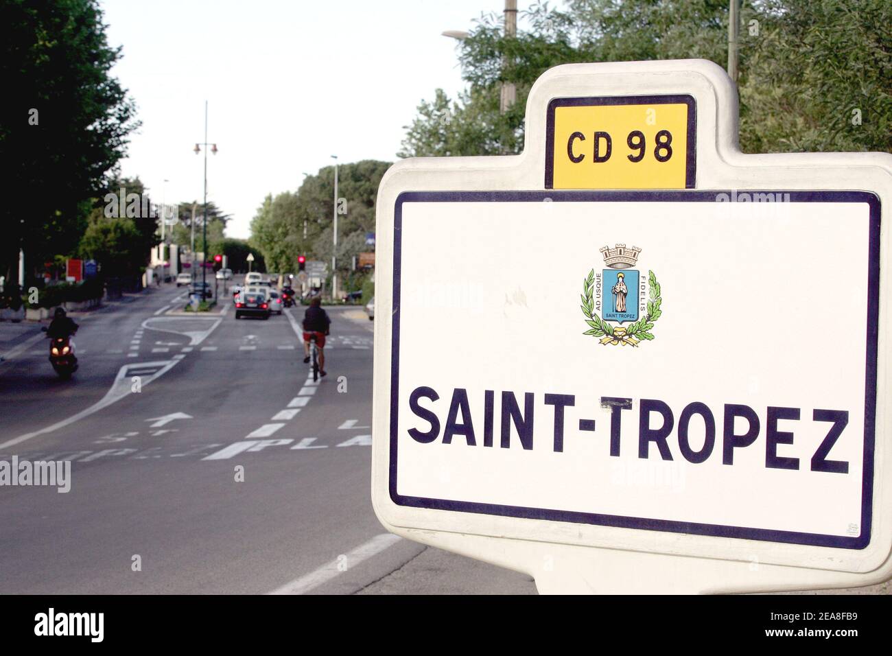 Illustration of Saint-Tropez-France on June 26, 2004. Photo by ABACA ...