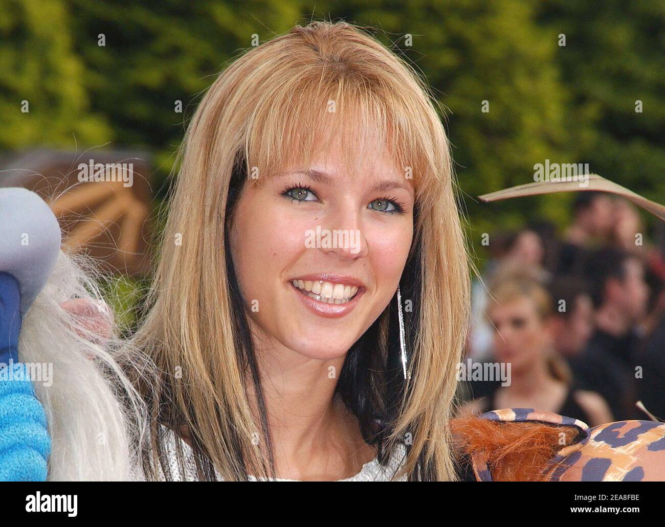 French singer Lorie attends the French premiere of the musical -King's ...