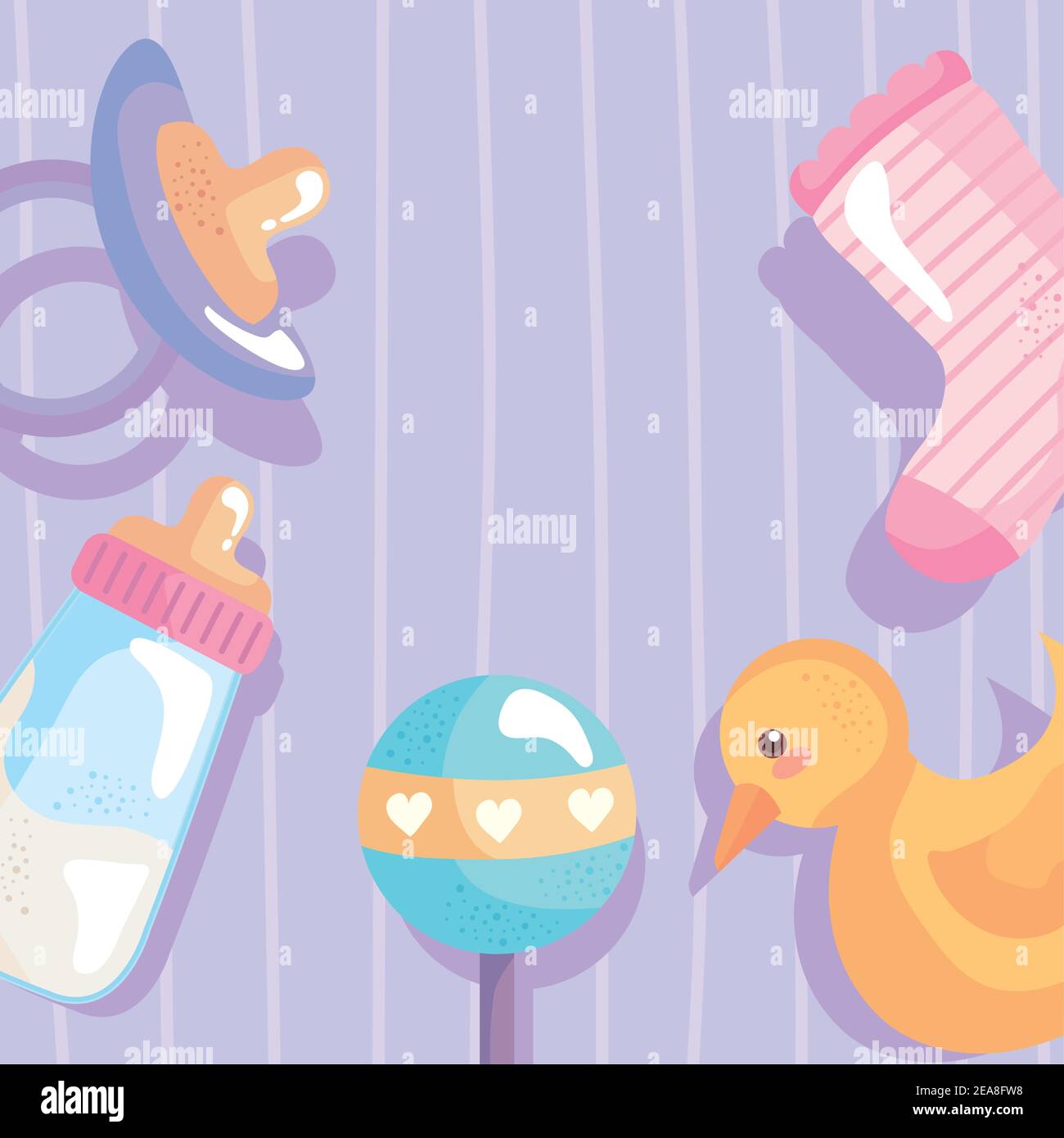bundle of five baby shower icons around Stock Vector Image & Art - Alamy