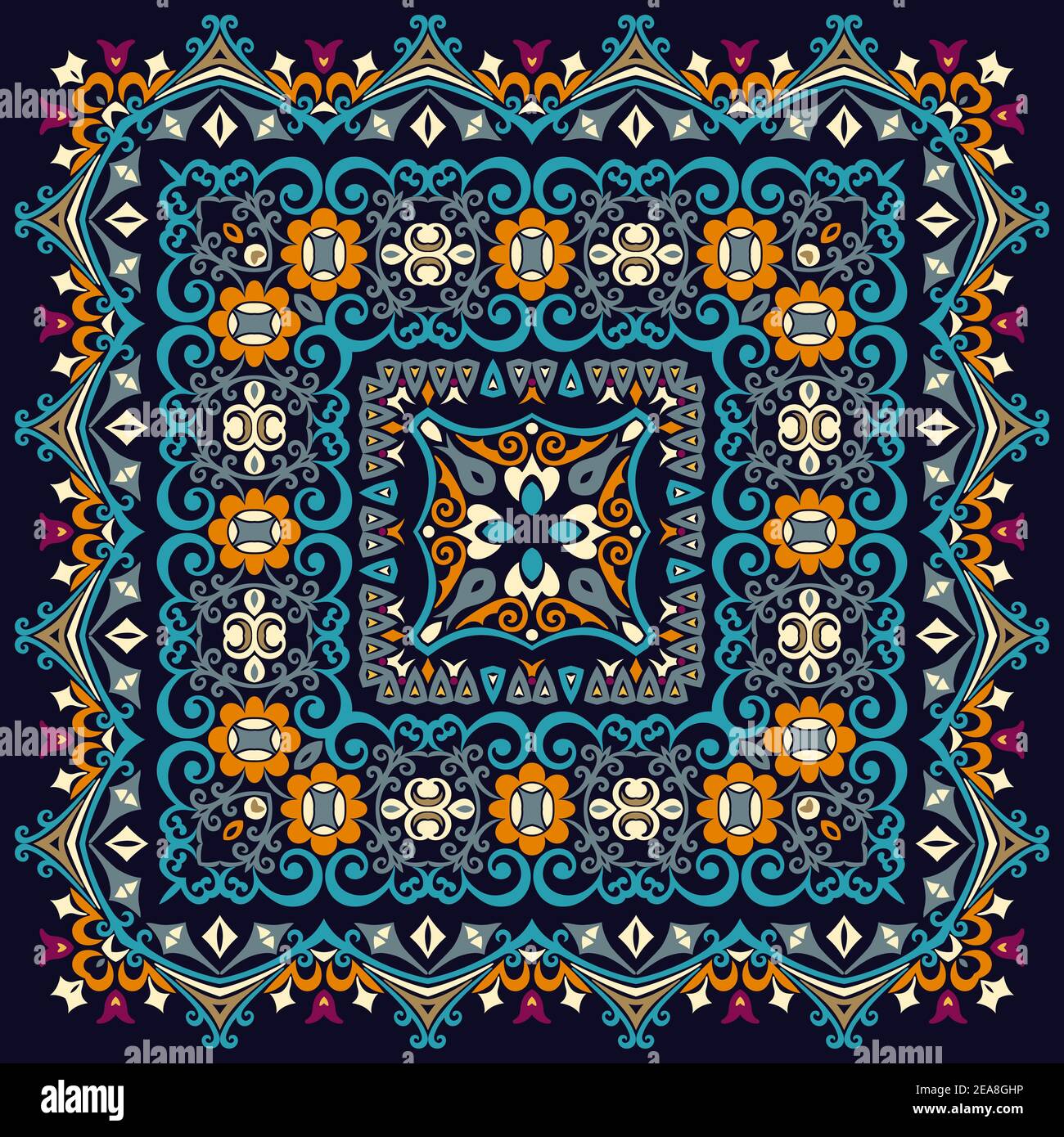 Vector abstract decorative ethnic illustration Stock Vector Image & Art ...