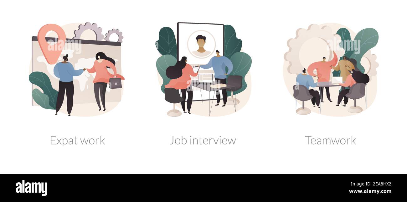 Hiring employees abstract concept vector illustrations Stock Vector ...