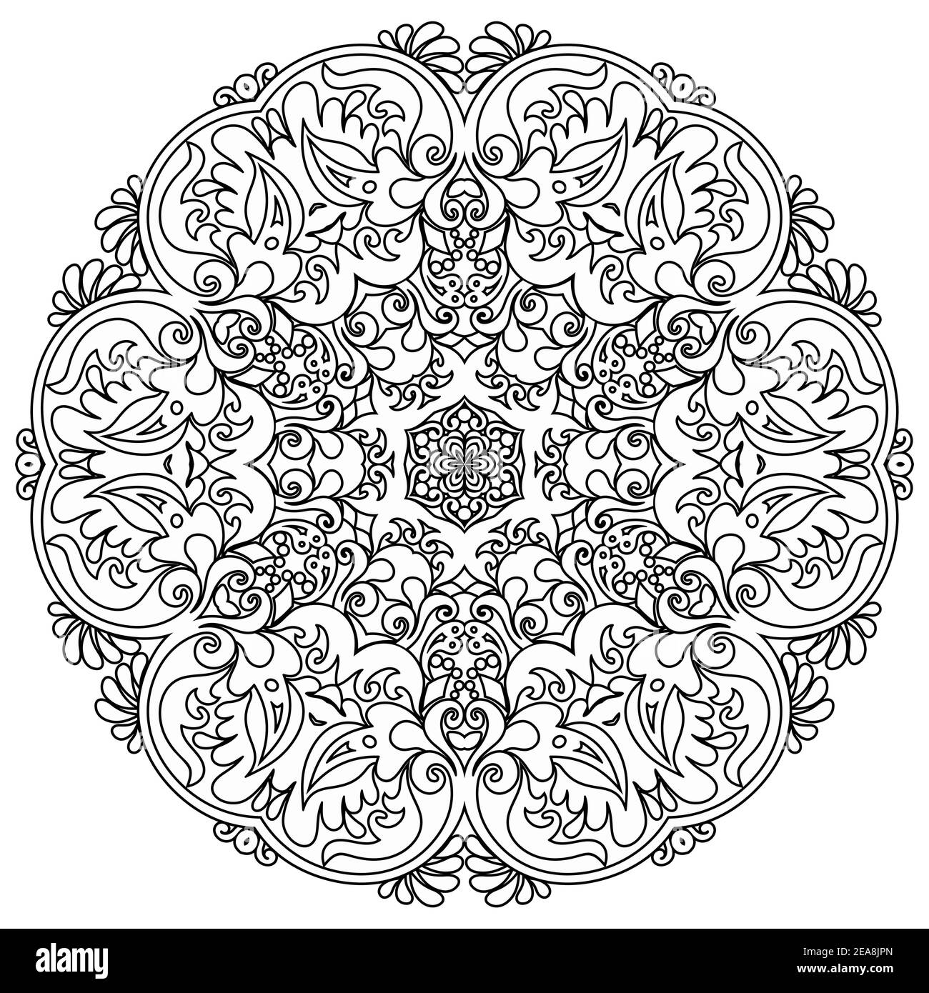 Vector abstract floral ethnic ornamental illustration Stock Vector ...