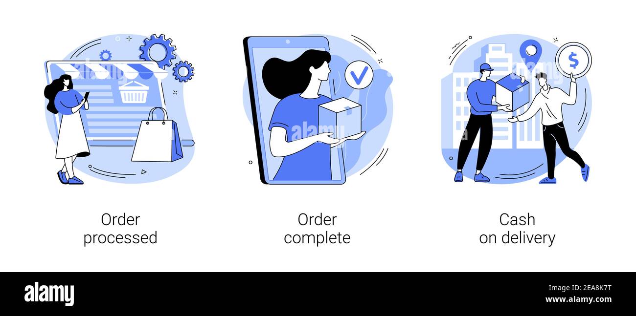 Purchase process abstract concept vector illustrations Stock Vector ...