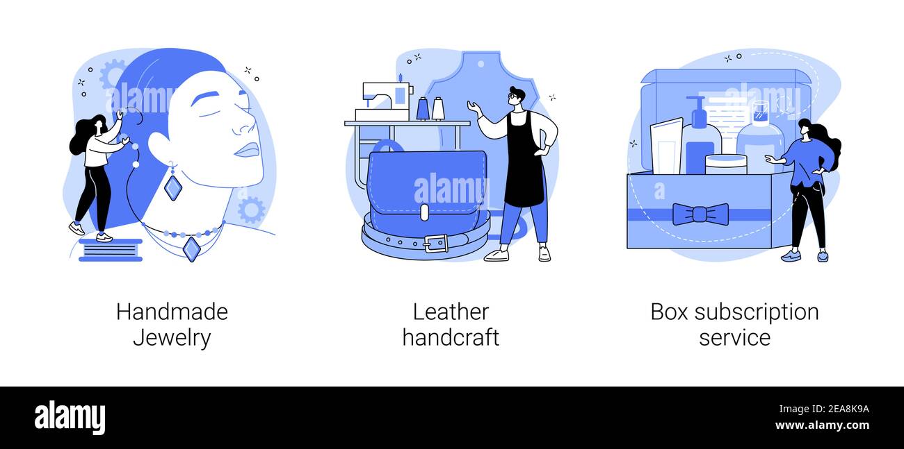 Handmade products and shopping service abstract concept vector ...