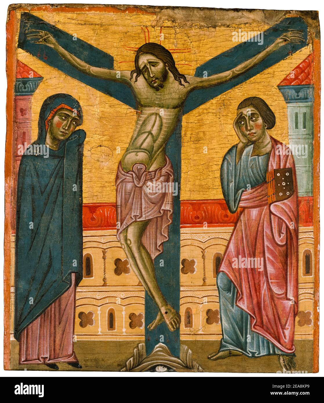 Circle of Bonaventura Berlinghieri, The Crucifixion, painting, circa ...