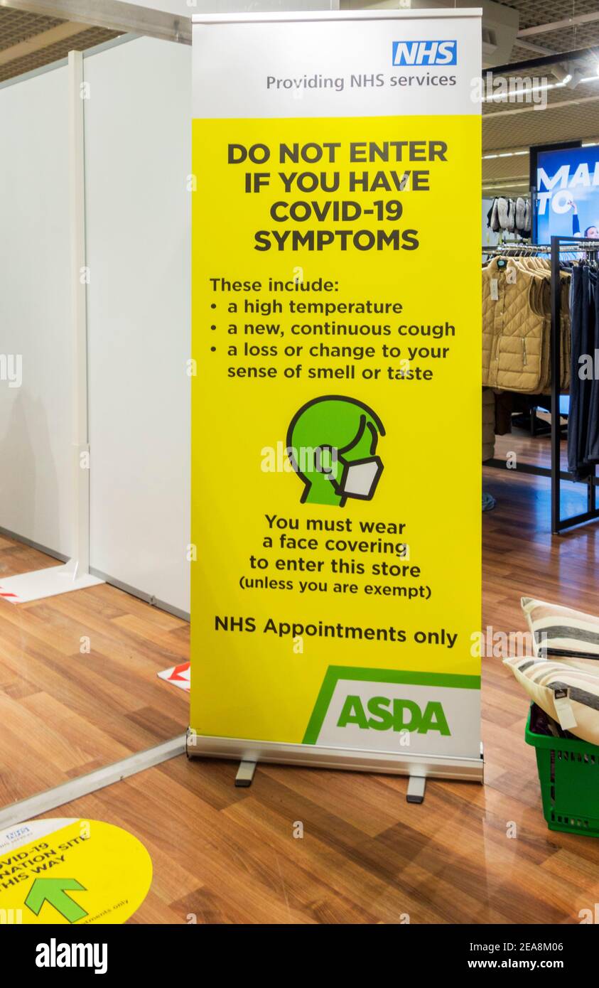 NHS Covid-19 Vaccination Centre at Asda, Watford Hertfordshire UK ...