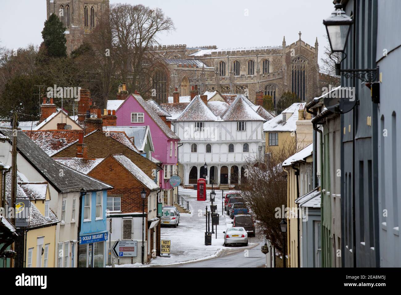 Thaxted Essex UK Snow conditions winter weather conditions 8 February ...