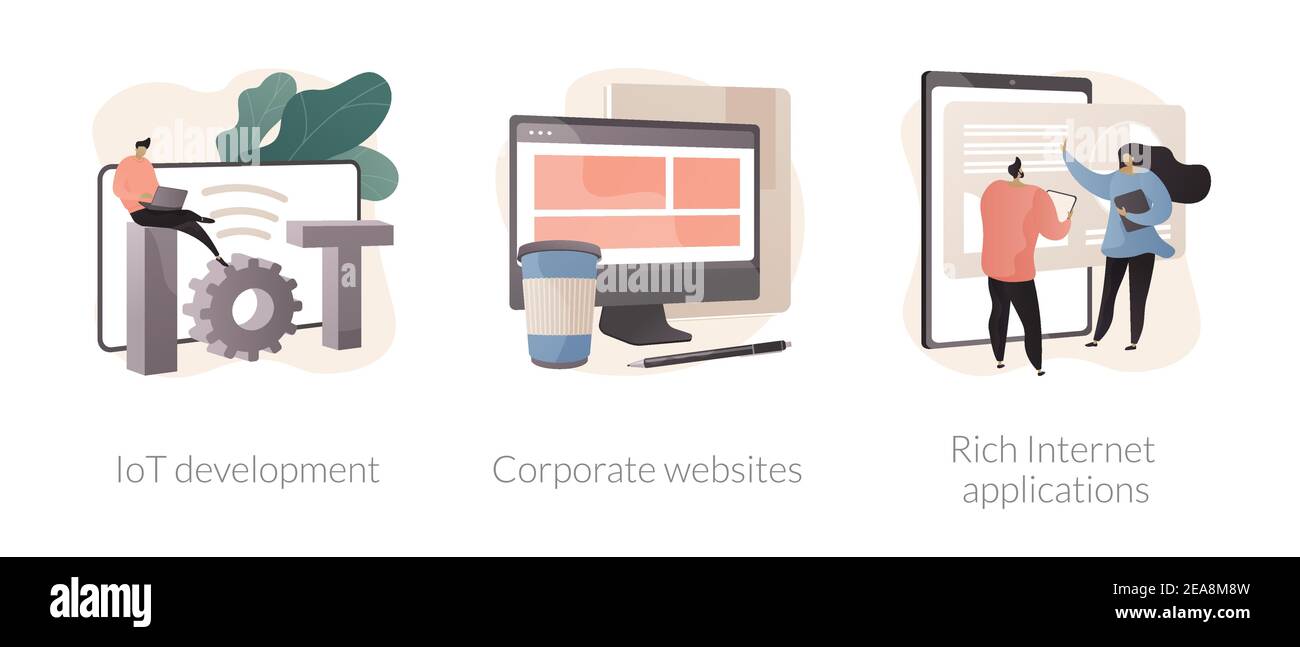 IT services abstract concept vector illustrations Stock Vector Image ...